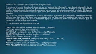 Avance del proyecto de Base de Datos | PPT