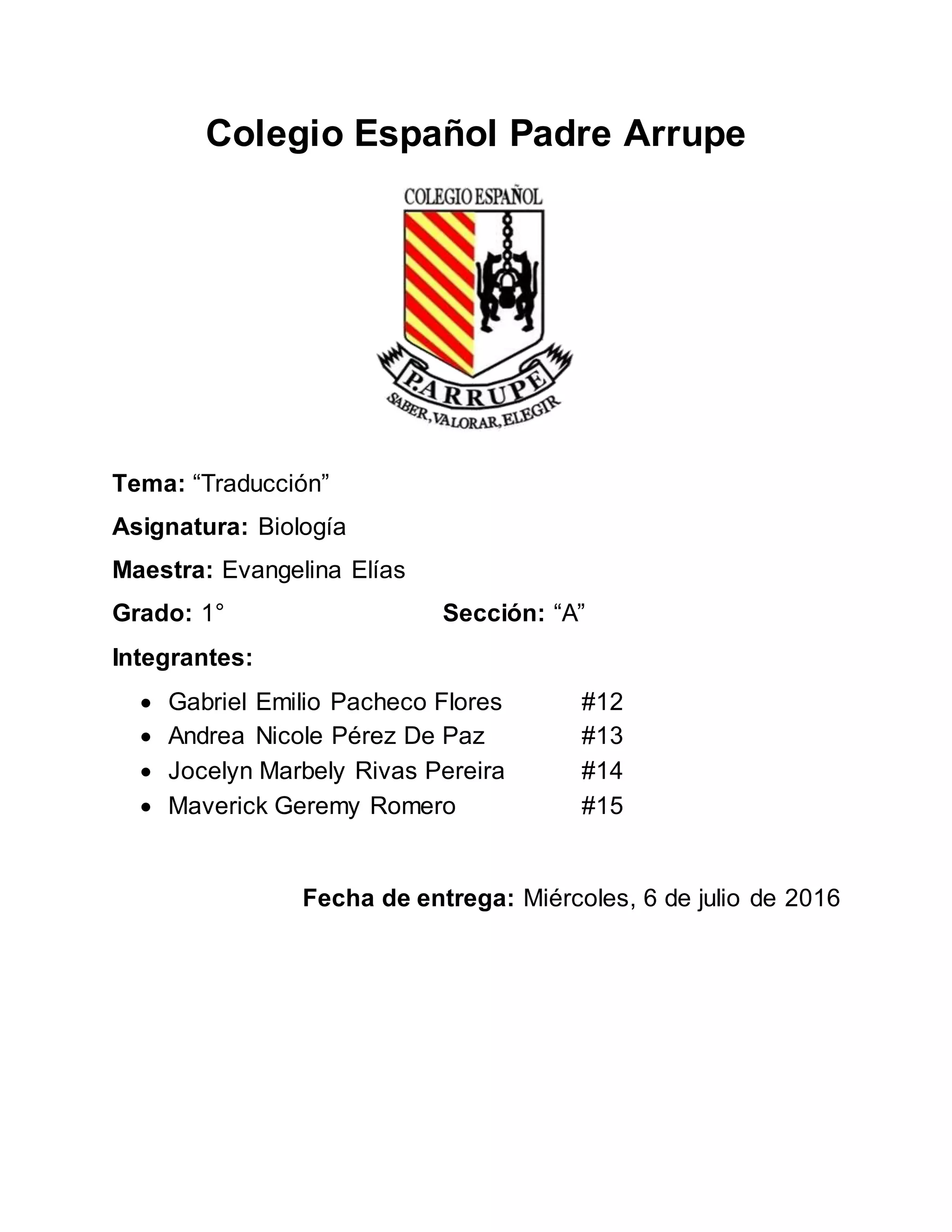 Colegio español padre arrupe | PDF