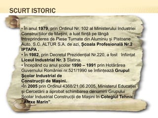 Colegiul tehnic alexe marin mailat costinela | PPTX