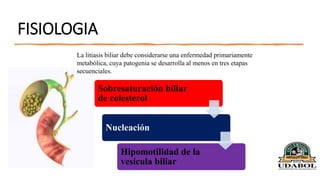COLELITIASIS, clase de medicina para estudiar | PPTX