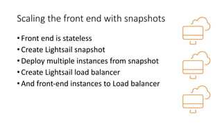 Deploying and Scaling Your First Cloud Application with Amazon Lightsail | PPT