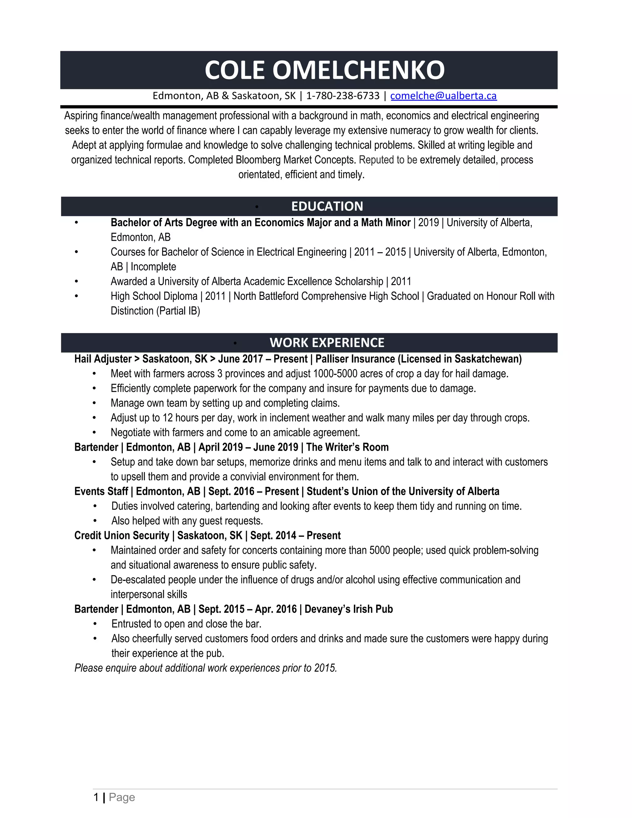 Resume | PDF