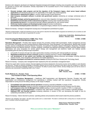 Cole, Richard Cole Resume | PDF