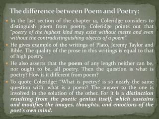 Samuel Coleridge- Biographia Literaria Ch 14 | PPTX