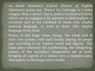 Samuel Coleridge- Biographia Literaria Ch 14 | PPTX