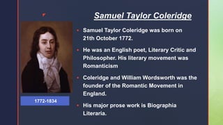 Coleridge's theory of imagination | PPTX