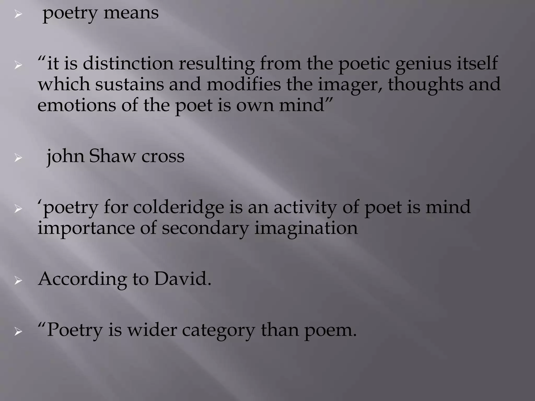 Coleridge views on poem and poetry | PPTX