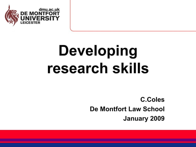 Developing research skills | PPT
