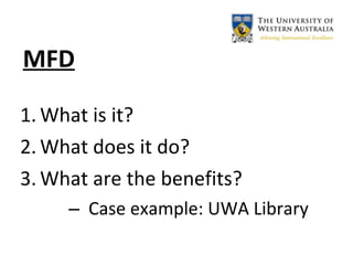 MFDs in Your Library | PPT | Desktop Publishing | Computer Software and ...