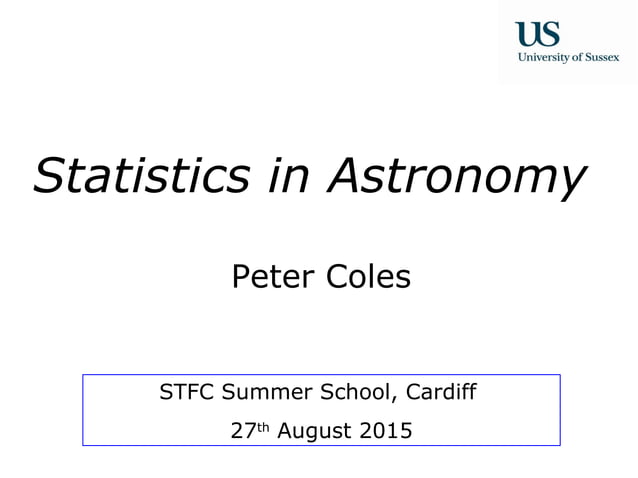 Statistics in Astronomy | PPT