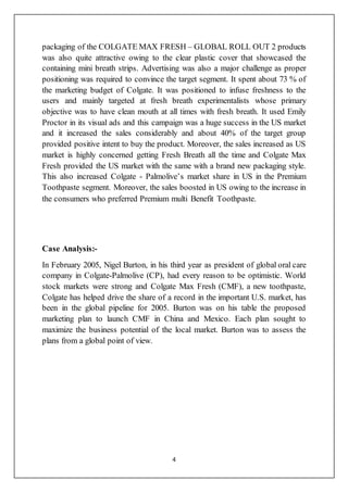 Colgate case study | DOCX