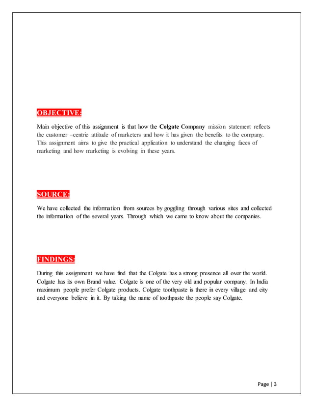 Colgate Company | DOCX