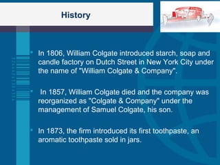 Colgate palmolive ppt | PPT