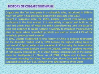 markreting of Colgate india | PPS