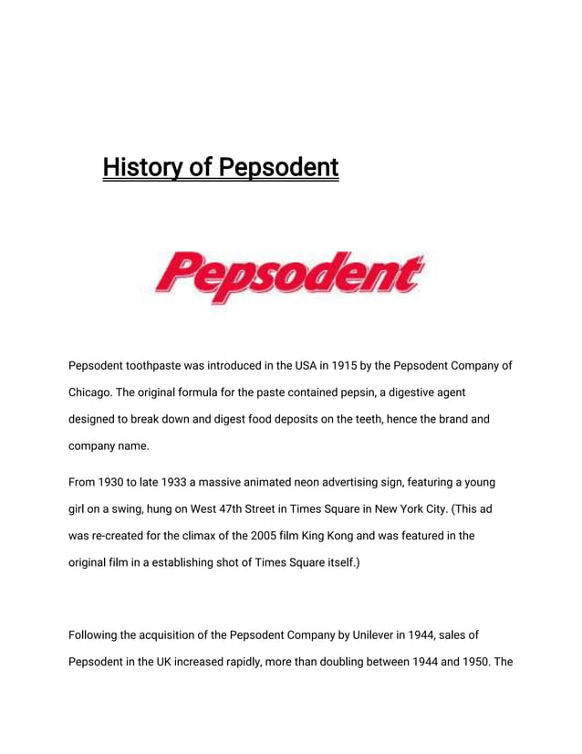 Colgate and pepsodent | PDF