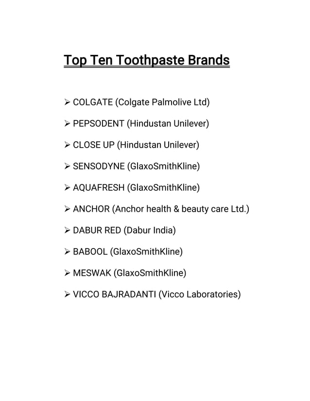 Colgate and pepsodent | PDF