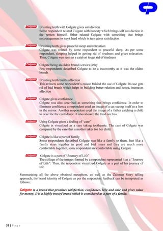 Colgate brand image | DOCX | Oral care | Personal Care