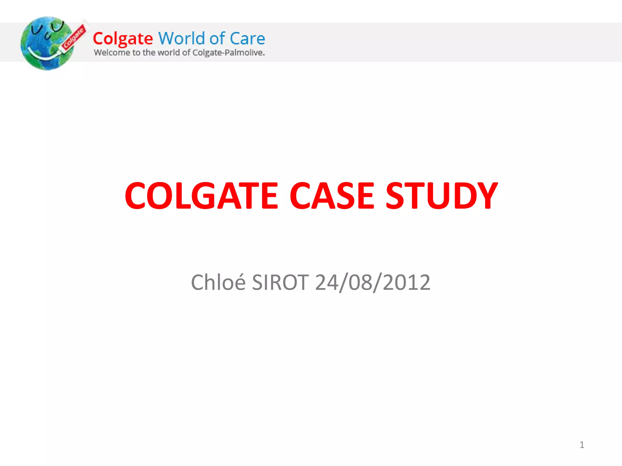 Colgate case study | PPTX