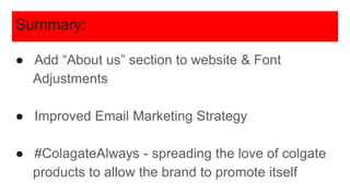 Colgate Digital Strategy | PPT