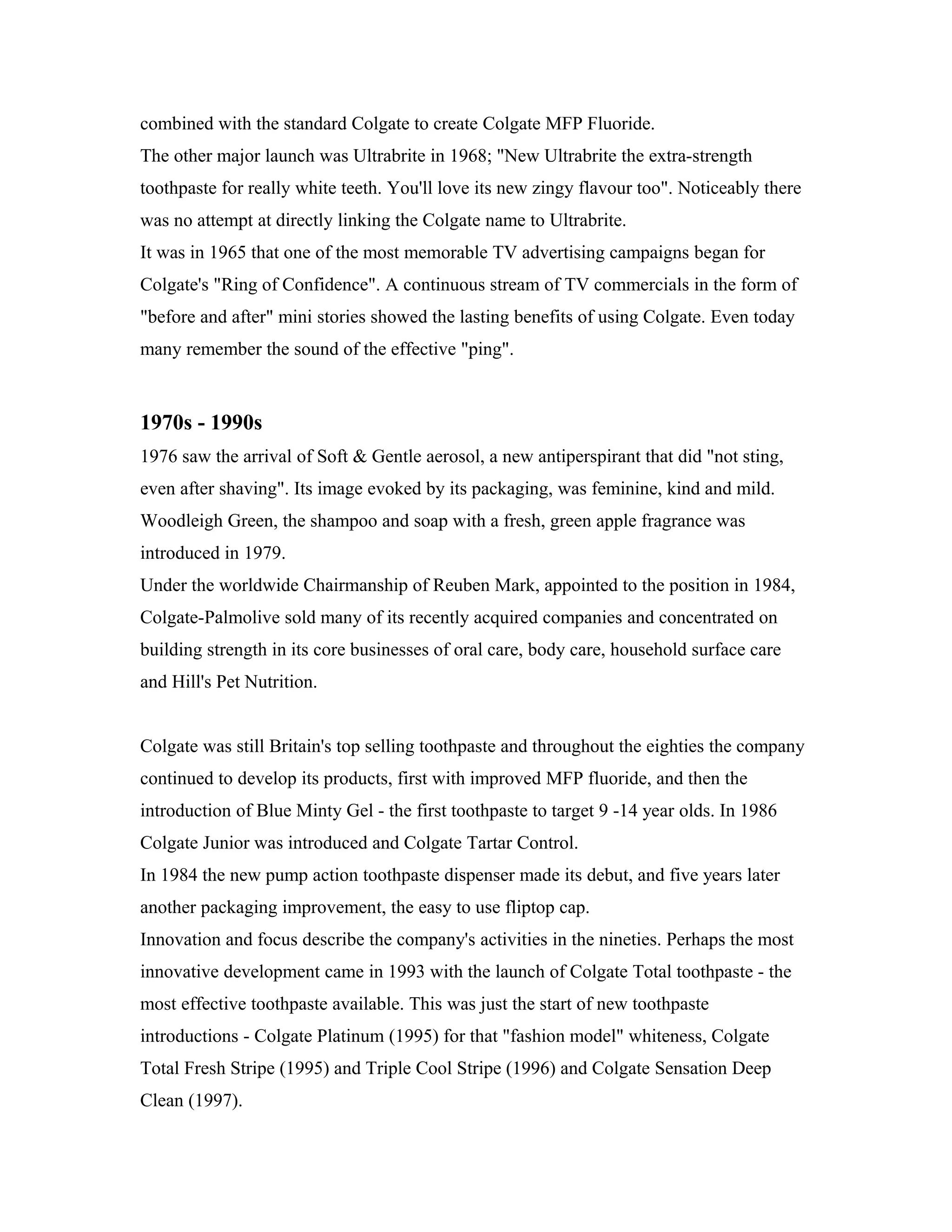 Colgate marketing report | DOC