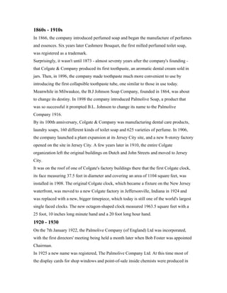 Colgate marketing report | DOC