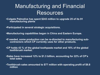 Colgate Palmolive company- the precision toothbrush | PPT