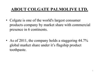 Colgate palmolive limited | PPTX