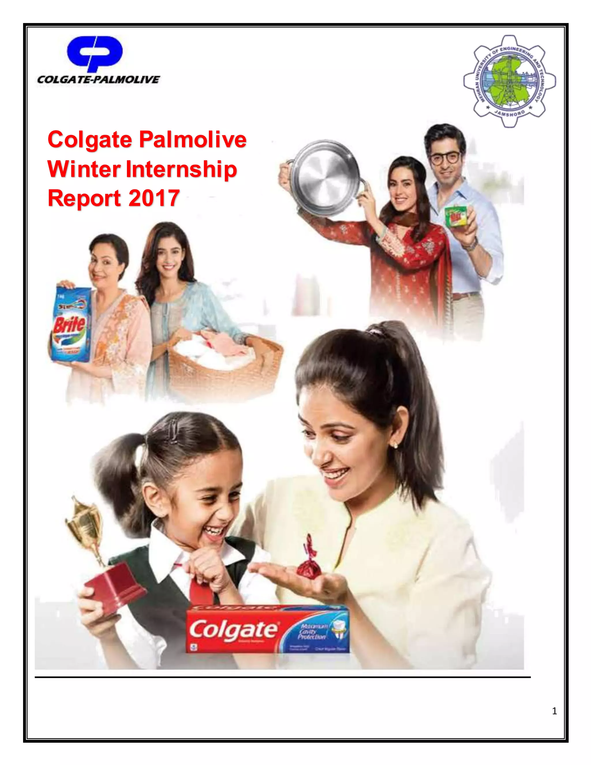 Colgate Palmolive Pakistan Pvt Ltd Internship Report 2017 | DOCX