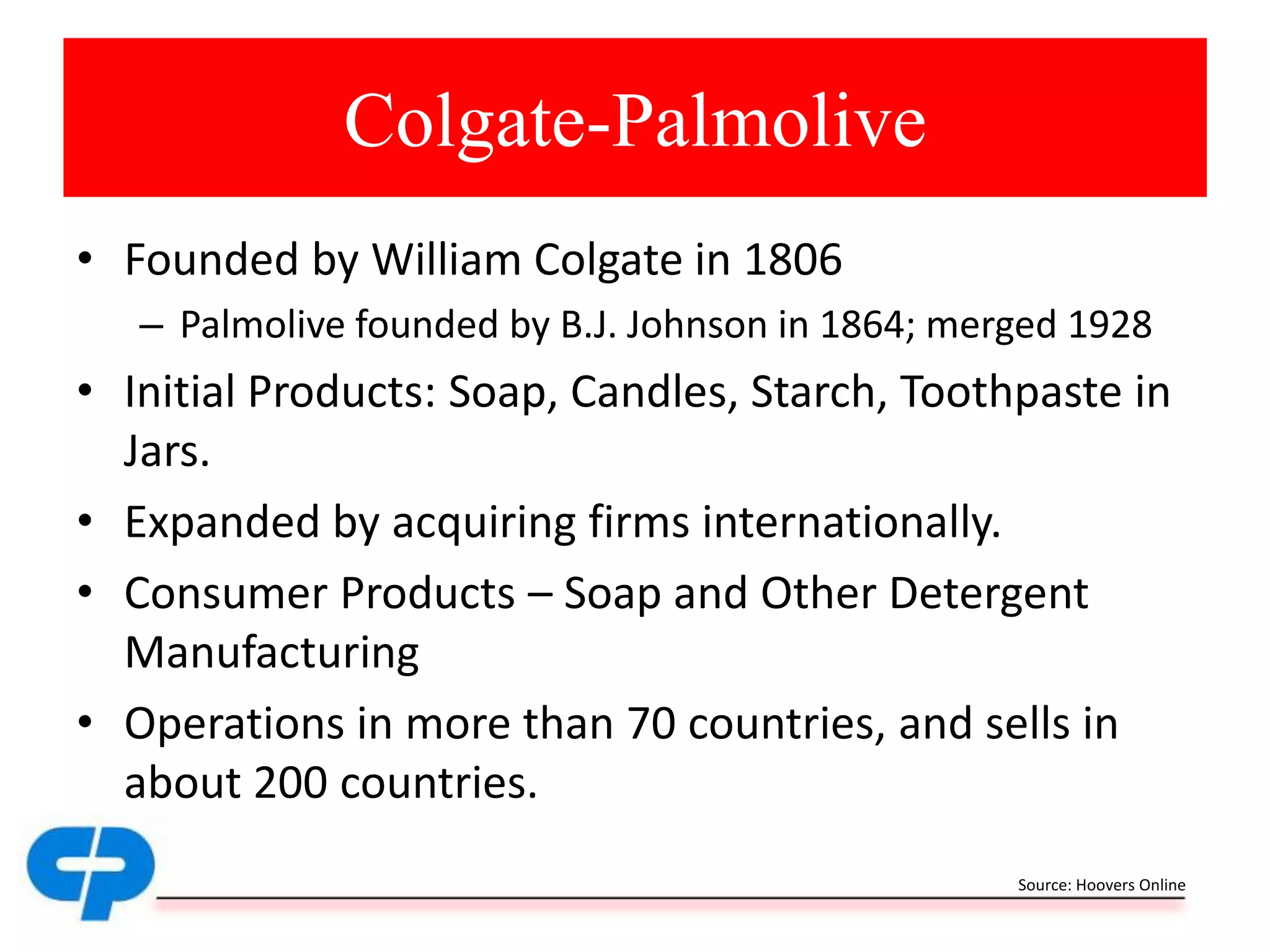 Colgate P&G comparative analysis | PPTX