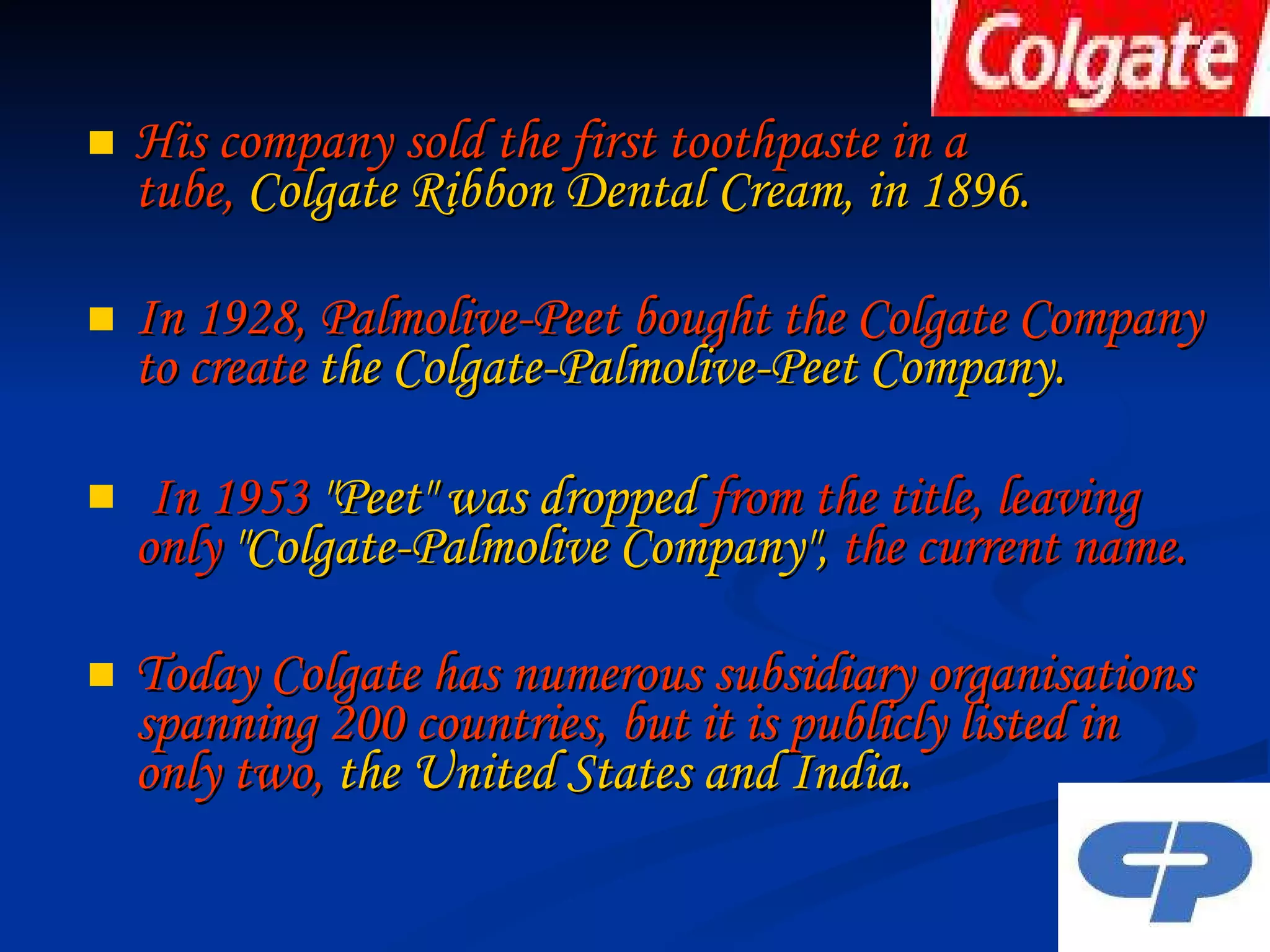 Colgate Ppt. | PPT