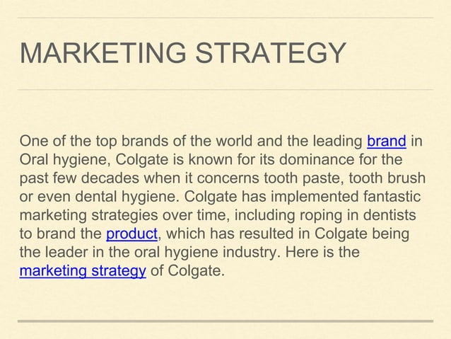 Colgate ppt | PPTX | Oral care | Personal Care