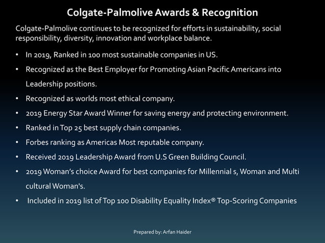 Colgate Palmolive project | PPT