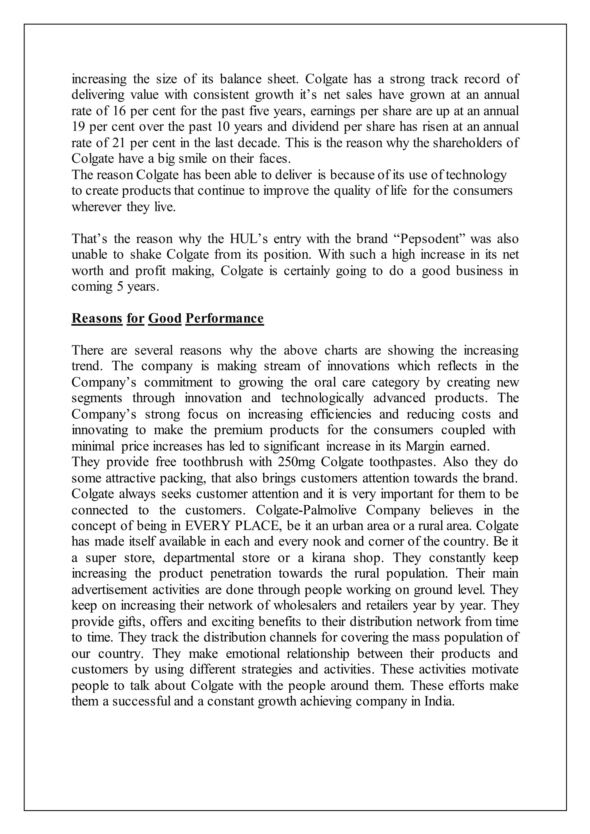 Colgate Palmolive (India) Limited | DOCX