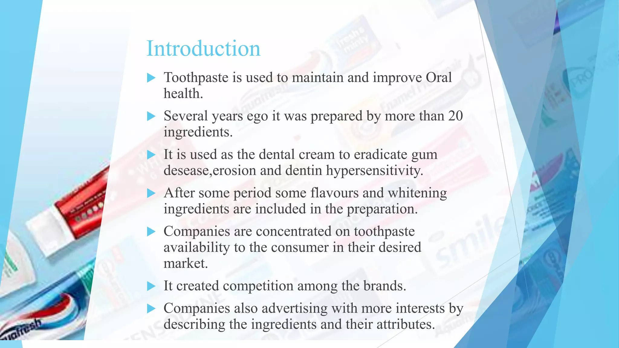 Colgate toothpaste content analysis by s sreekanth and snathavi rao | PPTX