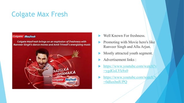 Colgate toothpaste content analysis by s sreekanth and snathavi rao | PPTX | Oral care ...