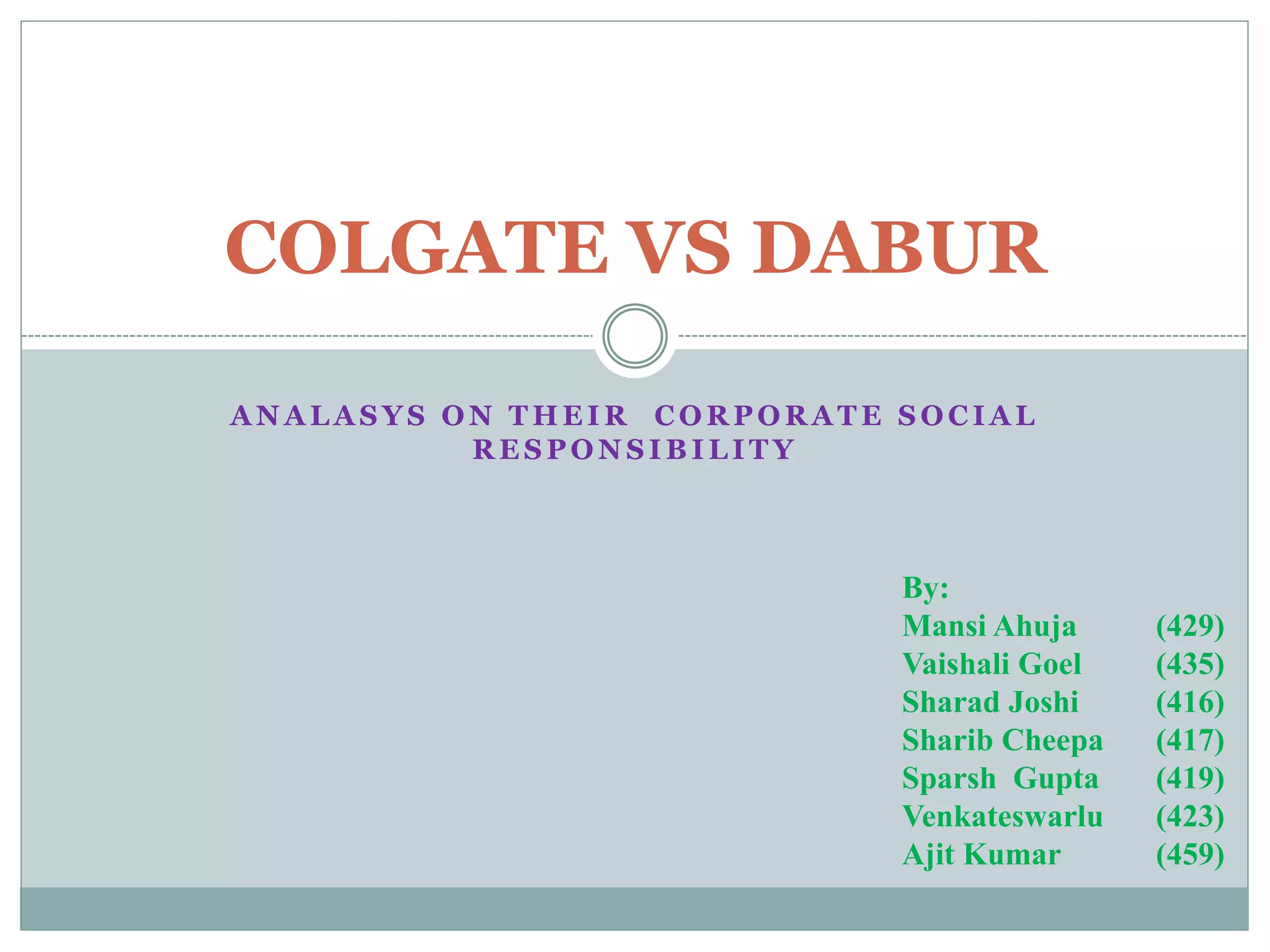 Colgate vs dabour | PPT