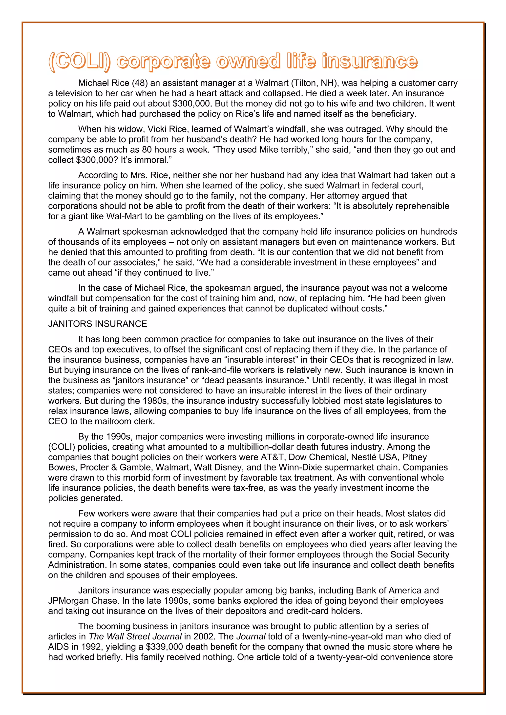 COLI by Michael J Sandel | PDF