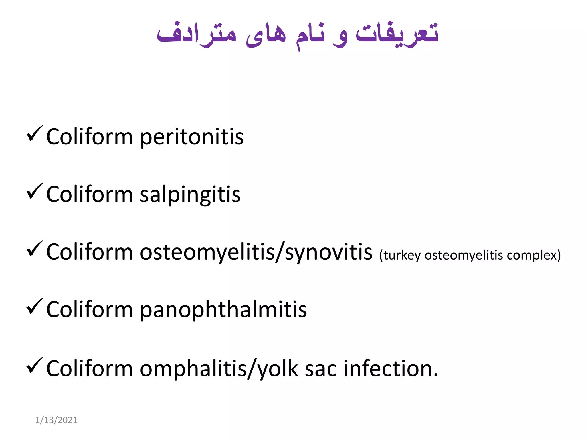 Colibacillosis | PPT