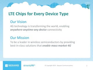 Sequans introduces Colibri LTE chipset platform for the Internet of ...