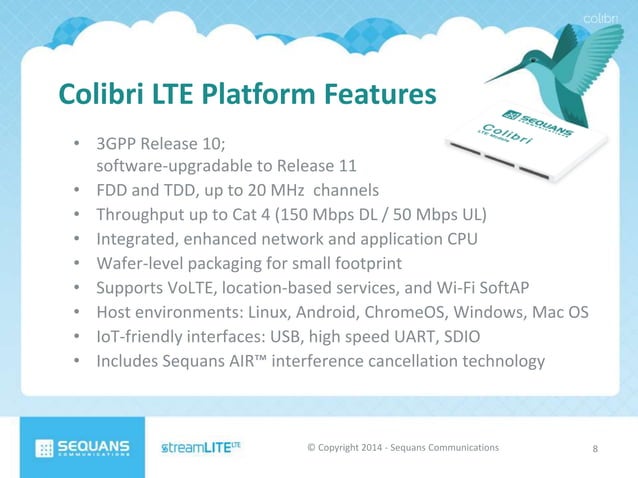 Sequans introduces Colibri LTE chipset platform for the Internet of ...