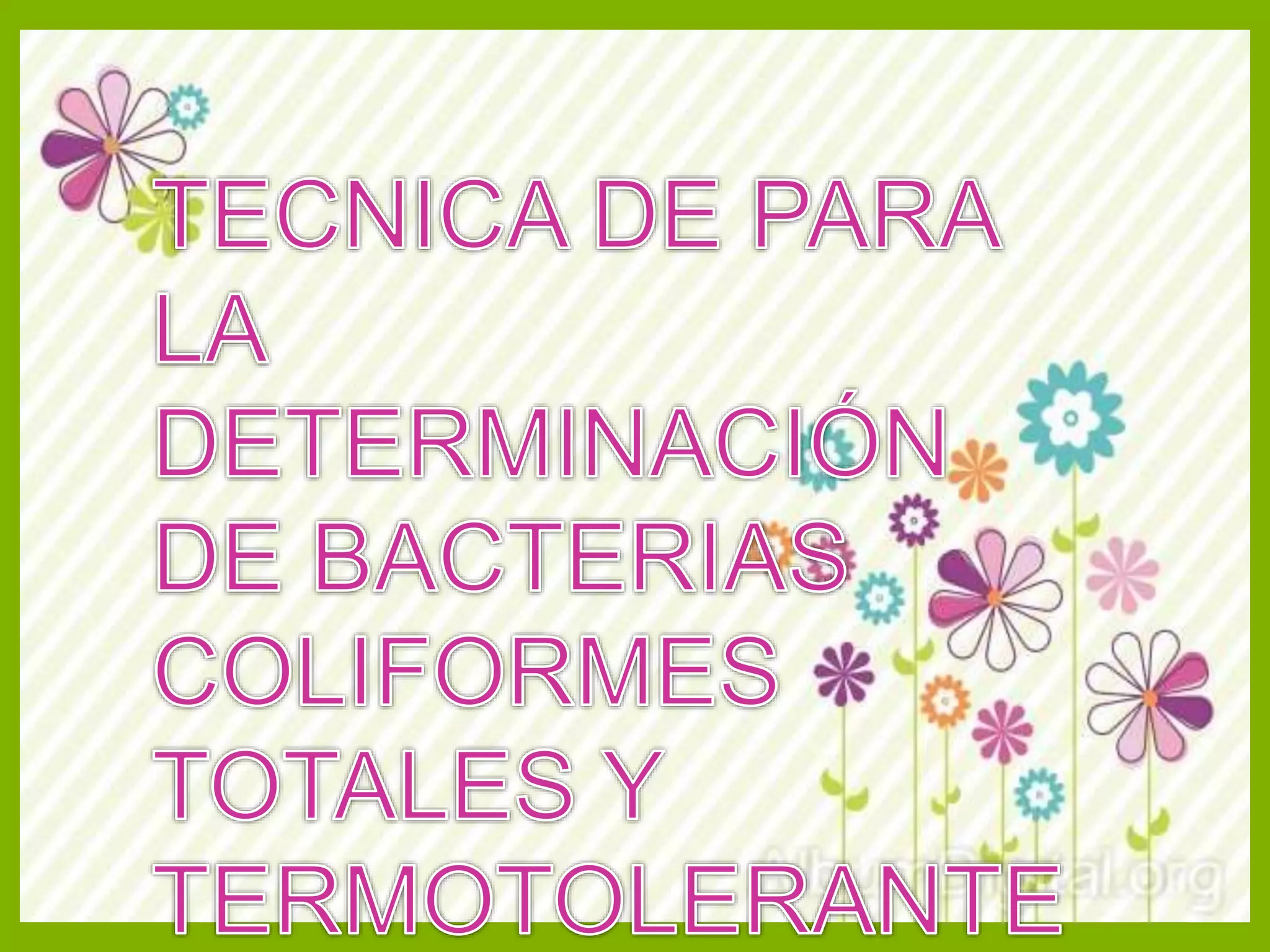 Coliformes totales y termotolerantes como contaminantes de agua de río ...