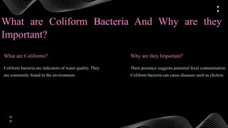 MF Membrane filtration techniques for coliform bacteria | PPTX