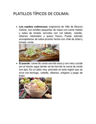 Colima gastronomia | DOCX