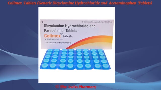 Colimex Tablets (Generic Dicyclomine Hydrochloride and Acetaminophen ...