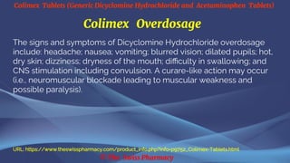 Colimex Tablets (Generic Dicyclomine Hydrochloride and Acetaminophen ...