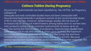 Colimex Tablets (Generic Dicyclomine Hydrochloride and Acetaminophen ...