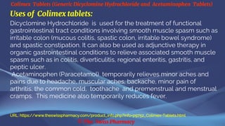 Colimex Tablets (Generic Dicyclomine Hydrochloride and Acetaminophen ...