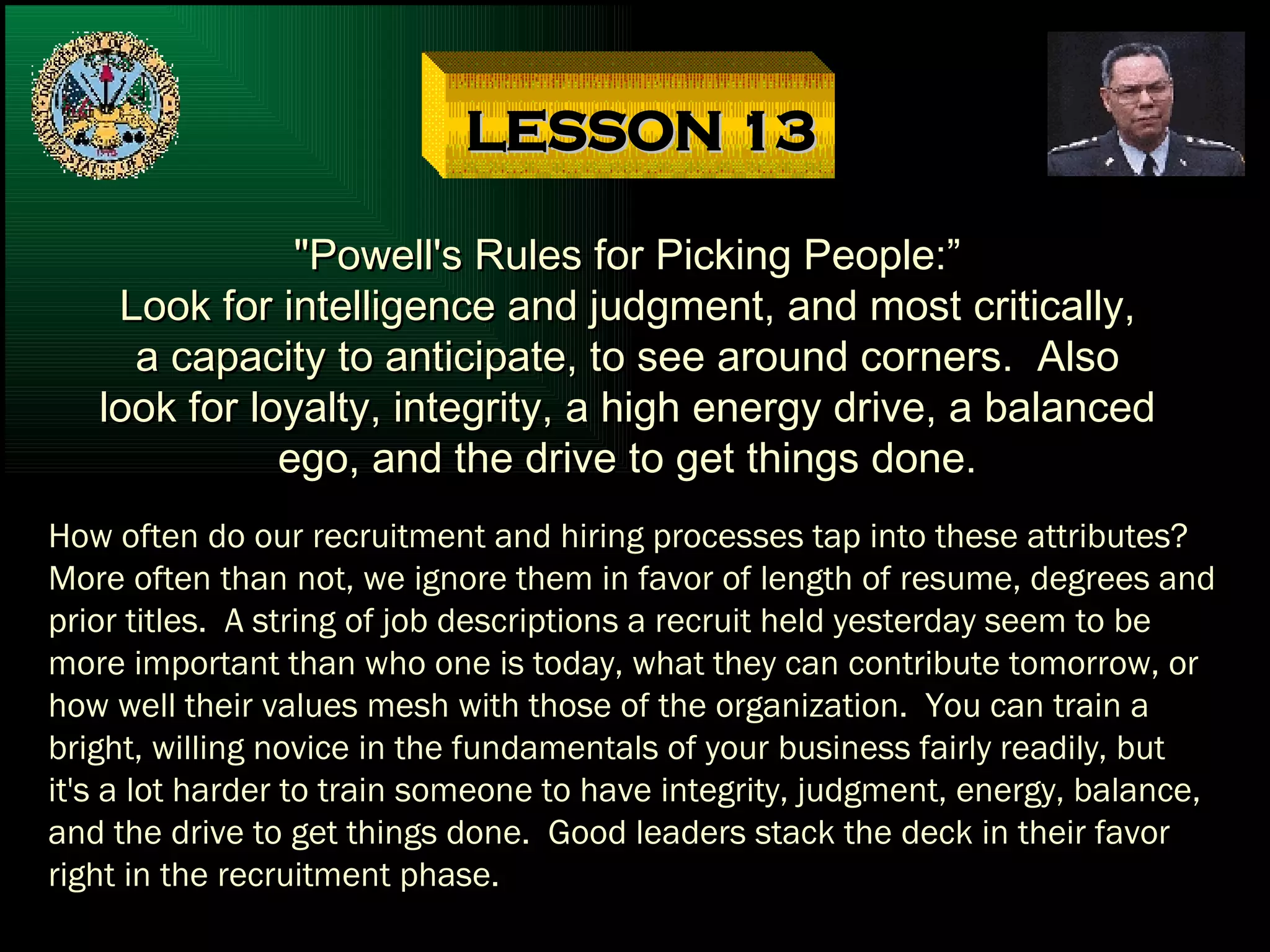 Colin Powell's Leadership Presentation | PPT