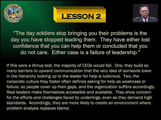 Colin Powell's Leadership Presentation | PPT | Executive Leadership ...