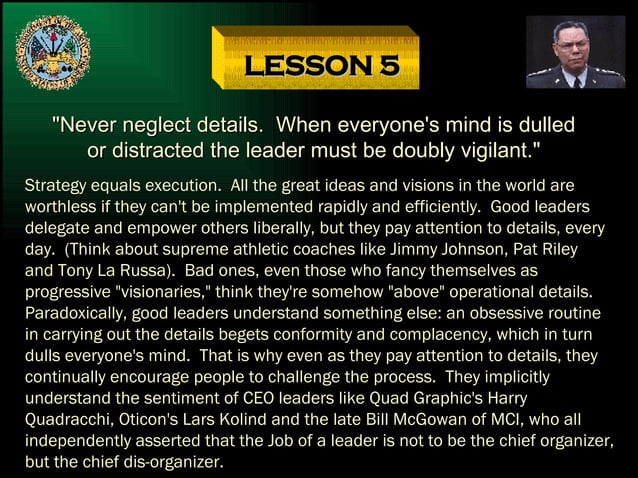 Colin Powell's Leadership Presentation | PPT | Executive Leadership ...